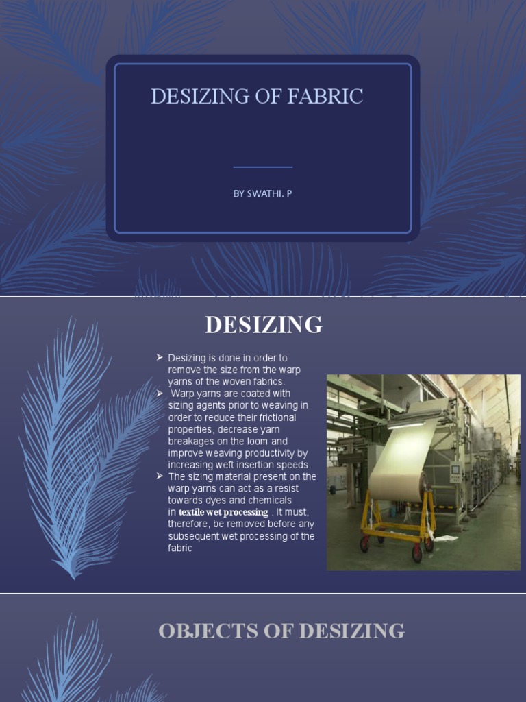 Desizing of Fabric | PDF