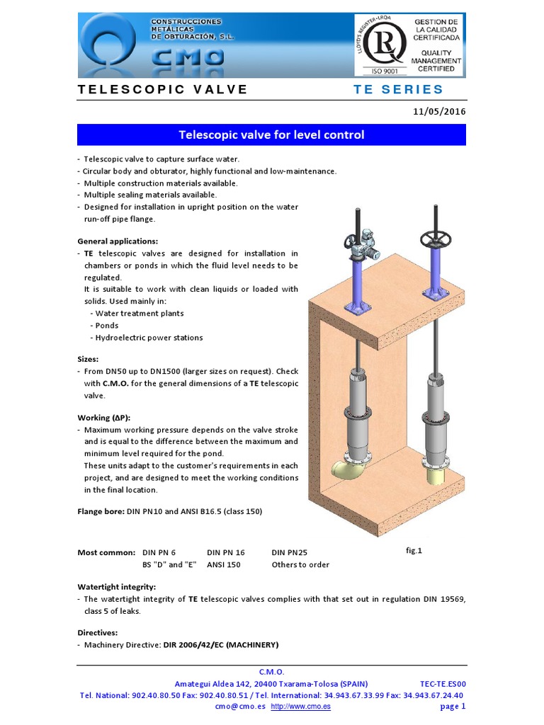 Telescopic Valve | PDF | Valve | Pipe (Fluid Conveyance)