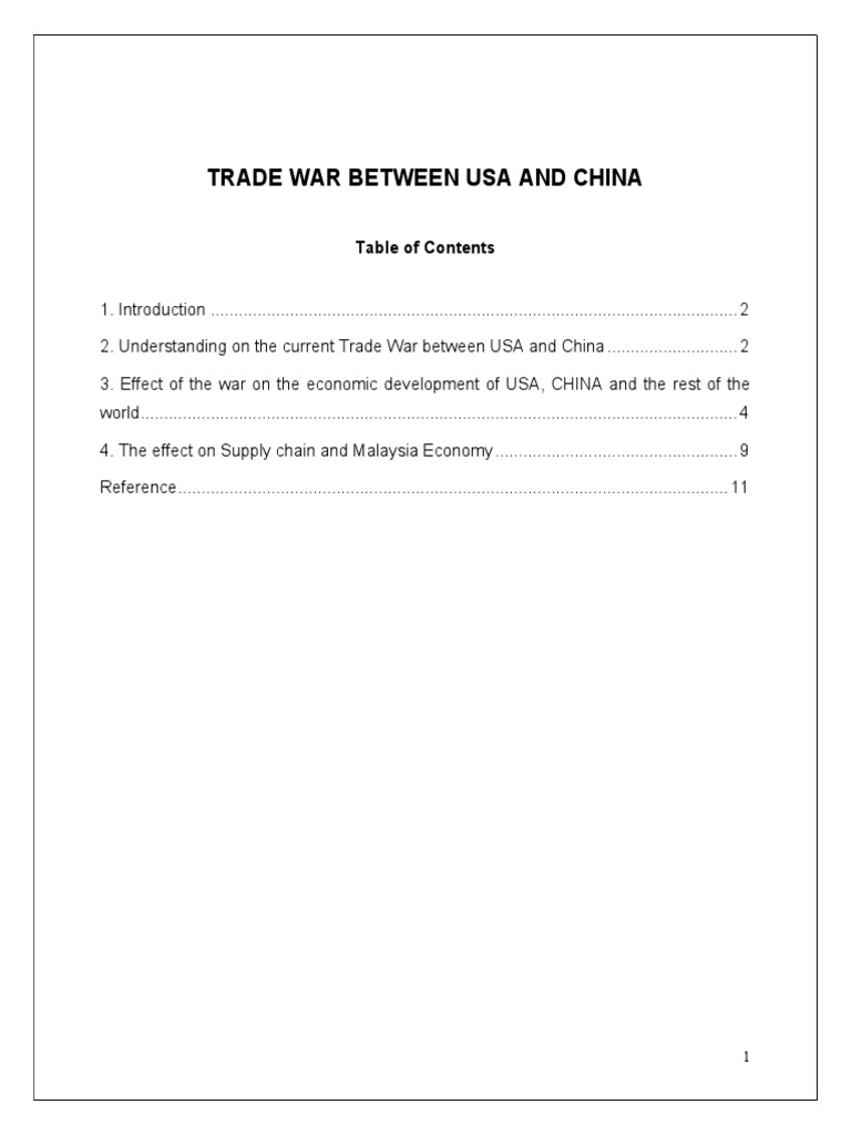 USA-China Trade War Impact | PDF | Tariff | Economic Growth