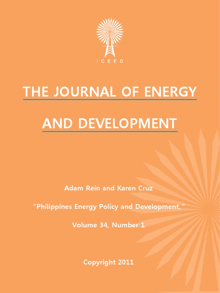 "Philippines Energy Policy and Development," by Adam Rein and Karen ...