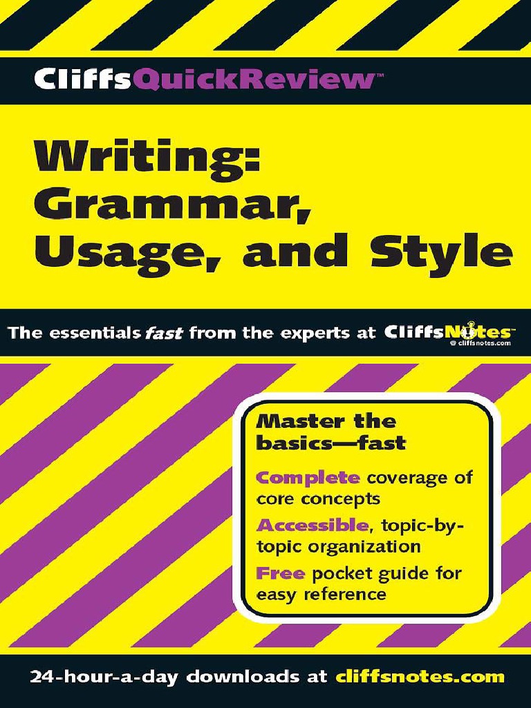 Hungry Minds Cliffs Quick Review Writings Grammar Usage and Style | PDF