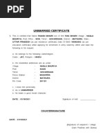 Non Marriage Certificate | PDF