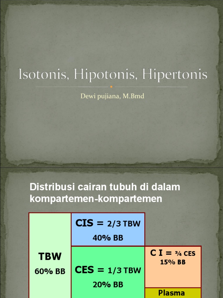 Isotonis, Hipotonis, Hipertonis | PDF