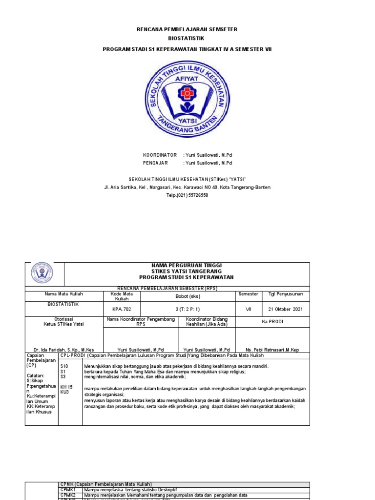 Rps Biostatistik Tk. 4a SMT 7 | PDF | Komputer