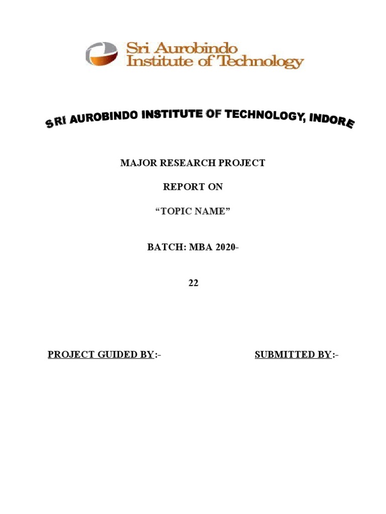 Format of Major Research Project (2) - Converted - by - Abcdpdf | PDF | Art