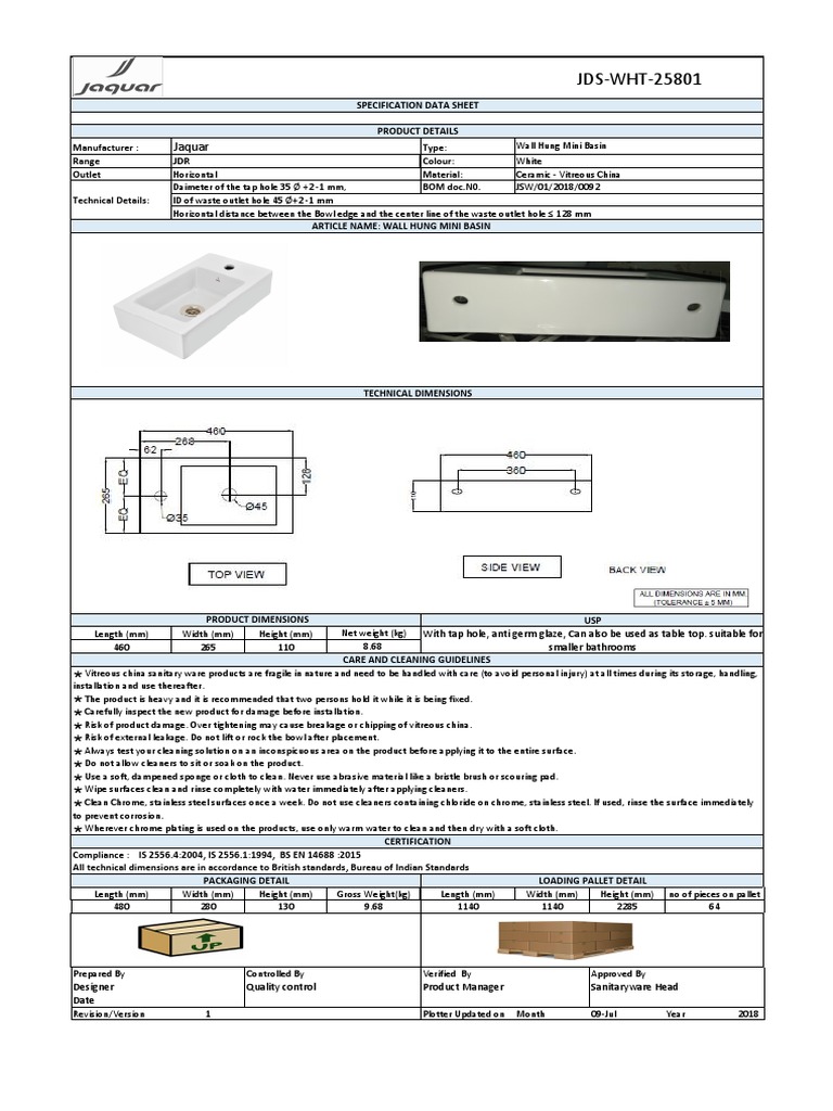 JDS WHT 25801 | PDF | Pallet | Stainless Steel