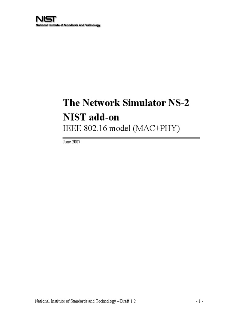 The Network Simulator NS-2 NIST Add-On: IEEE 802.16 Model (MAC+PHY) | PDF | Quality Of Service ...