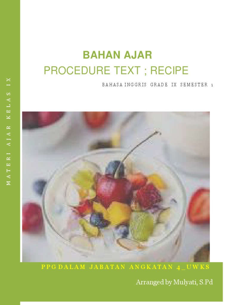 An Insightful Guide to Learning About Procedure Texts Through Recipes ...