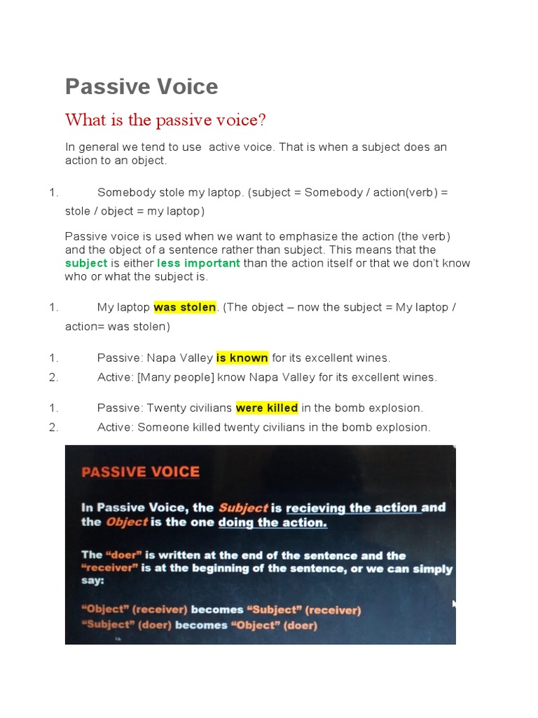 Active and Passive Voice Science 3 | PDF | Verb | Subject (Grammar)