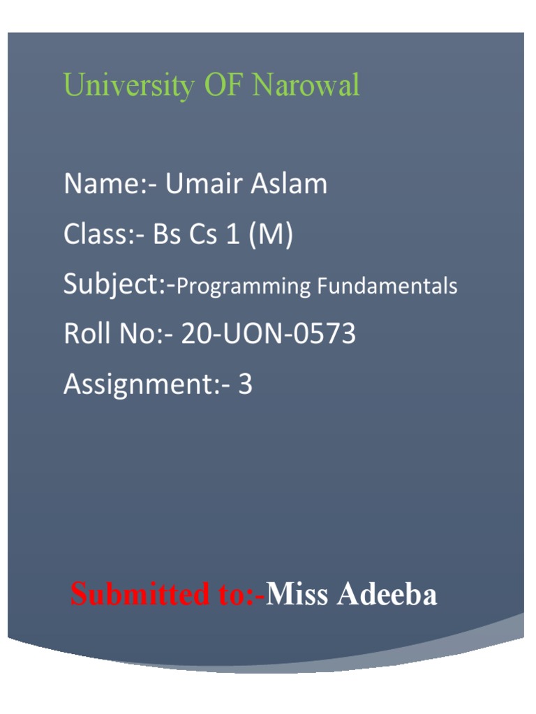 Assignment 3 Part 1 Pdf Namespace Computer Programming