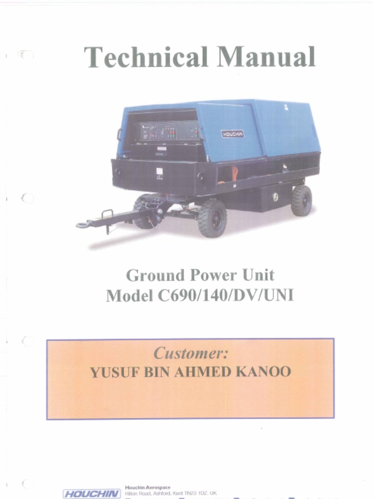 HOUCHIN Operation Maintenance and Parts Manual - GPU-C690-140 | PDF