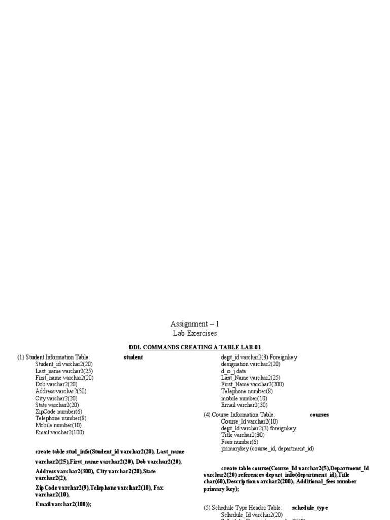 Dbms Assignment HW | Download Free PDF | Pl/Sql | Relational Model