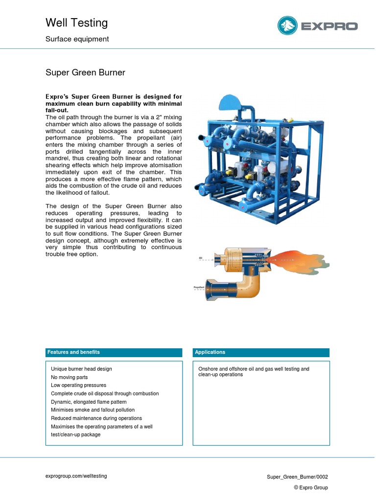 Well Testing: Super Green Burner | PDF | Chemistry | Liquids