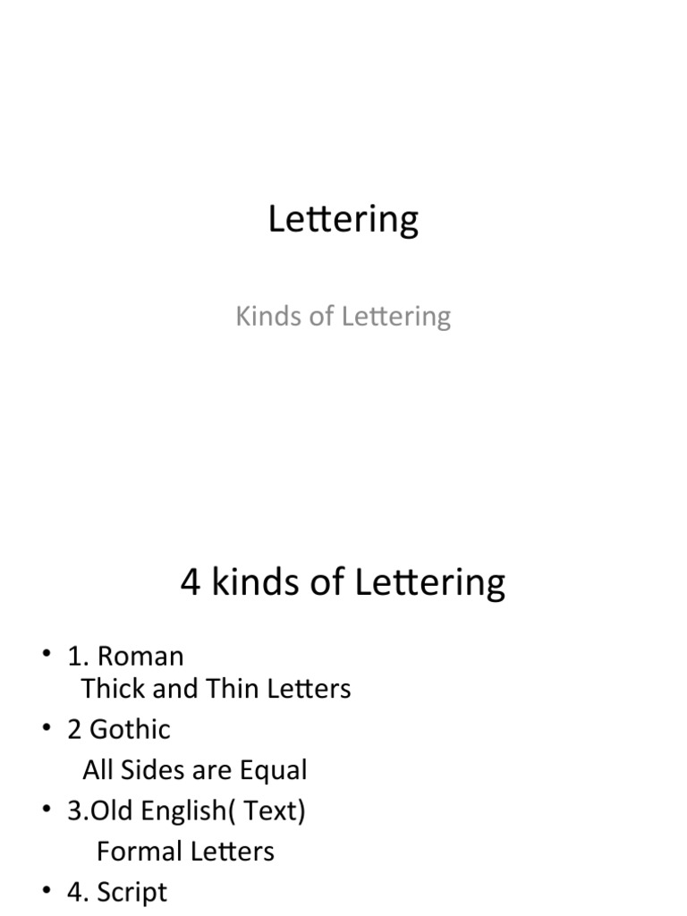 Lettering | PDF