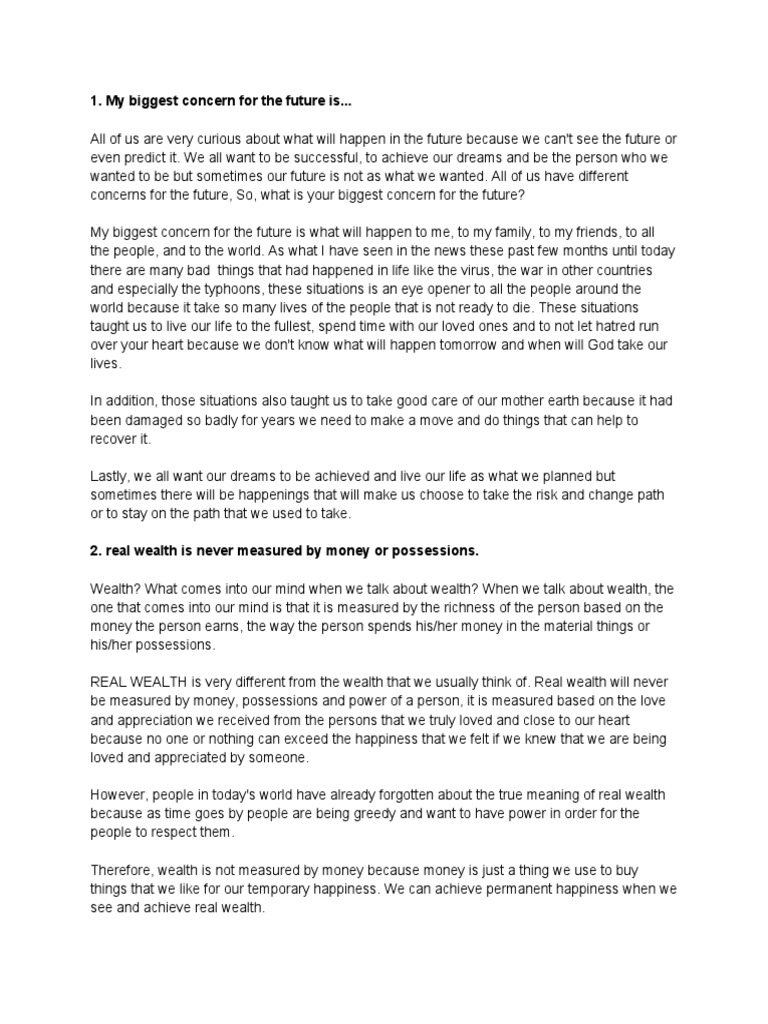 My Biggest Concern For The Future Is.. | PDF | Photosynthesis | Plants