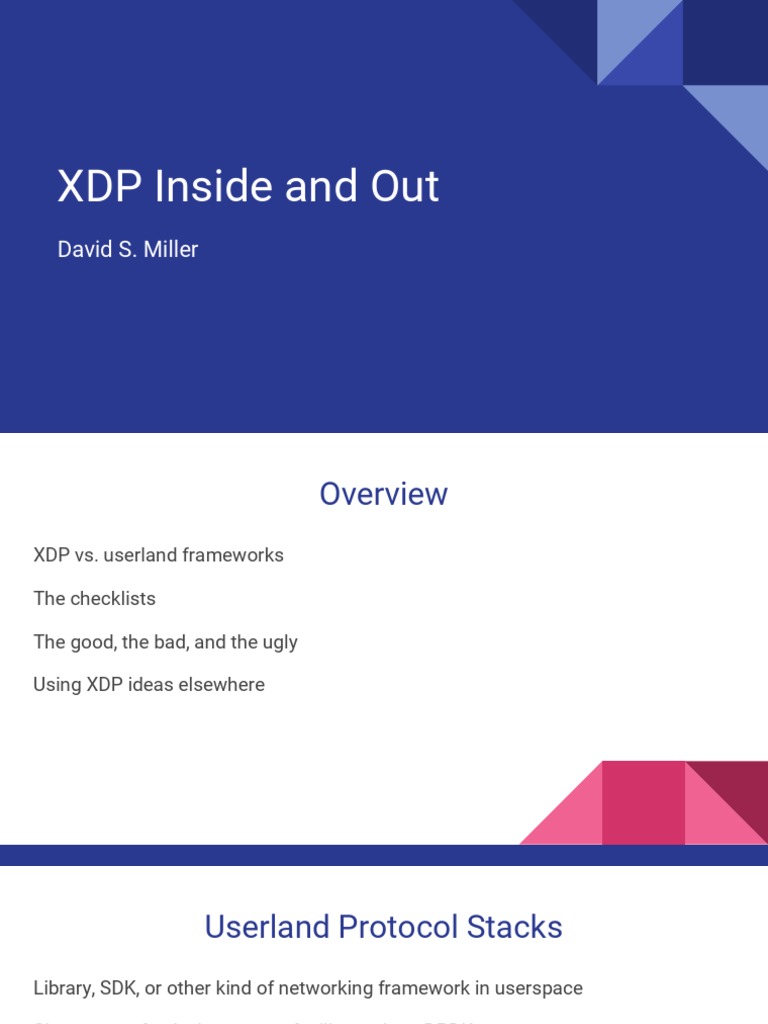 XDP Inside and Out: David S. Miller | PDF | Denial Of Service Attack | Computer Networking
