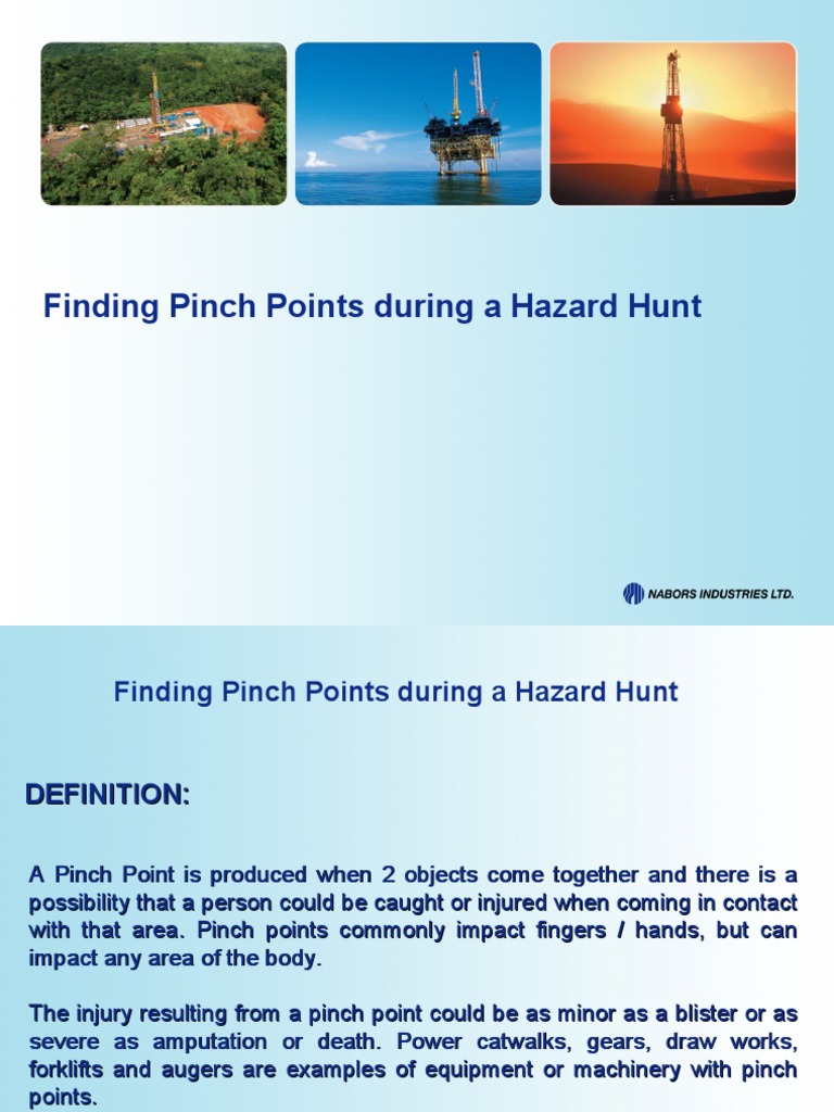 Finding Pinch Points During A Hazard Hunt | PDF | Pump | Elevator