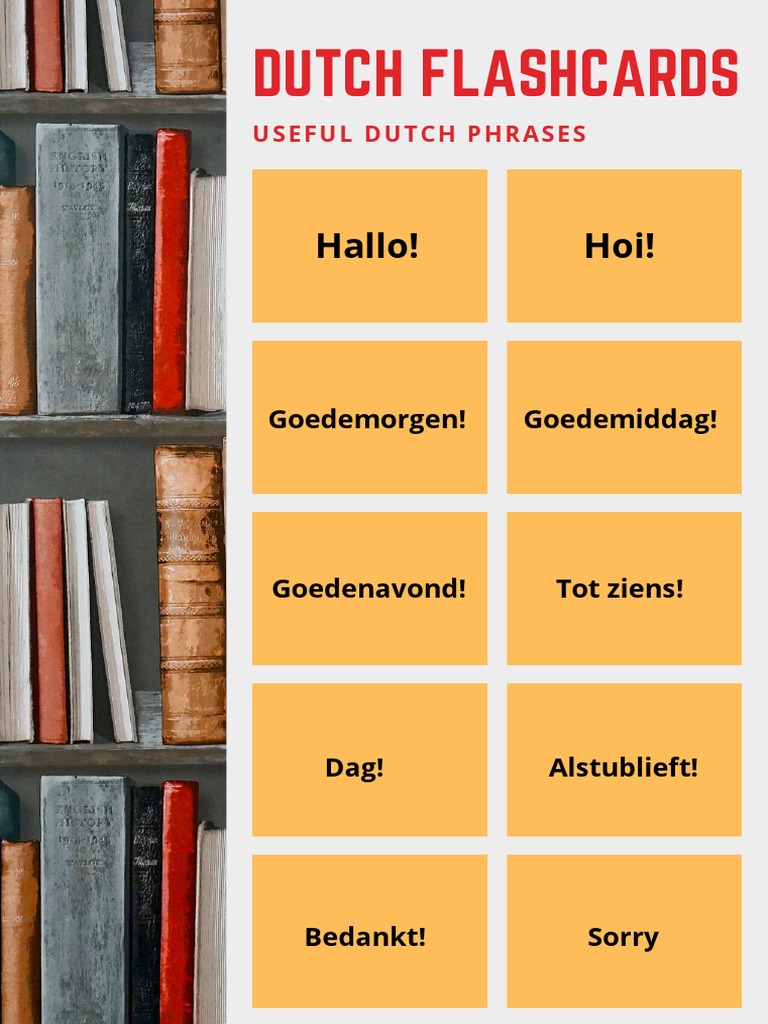 Dutch Useful Phrases Flashcards | PDF | Language Arts & Discipline | Art