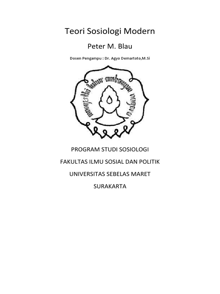 Teori Pertukaran Sosial Peter Blau | PDF