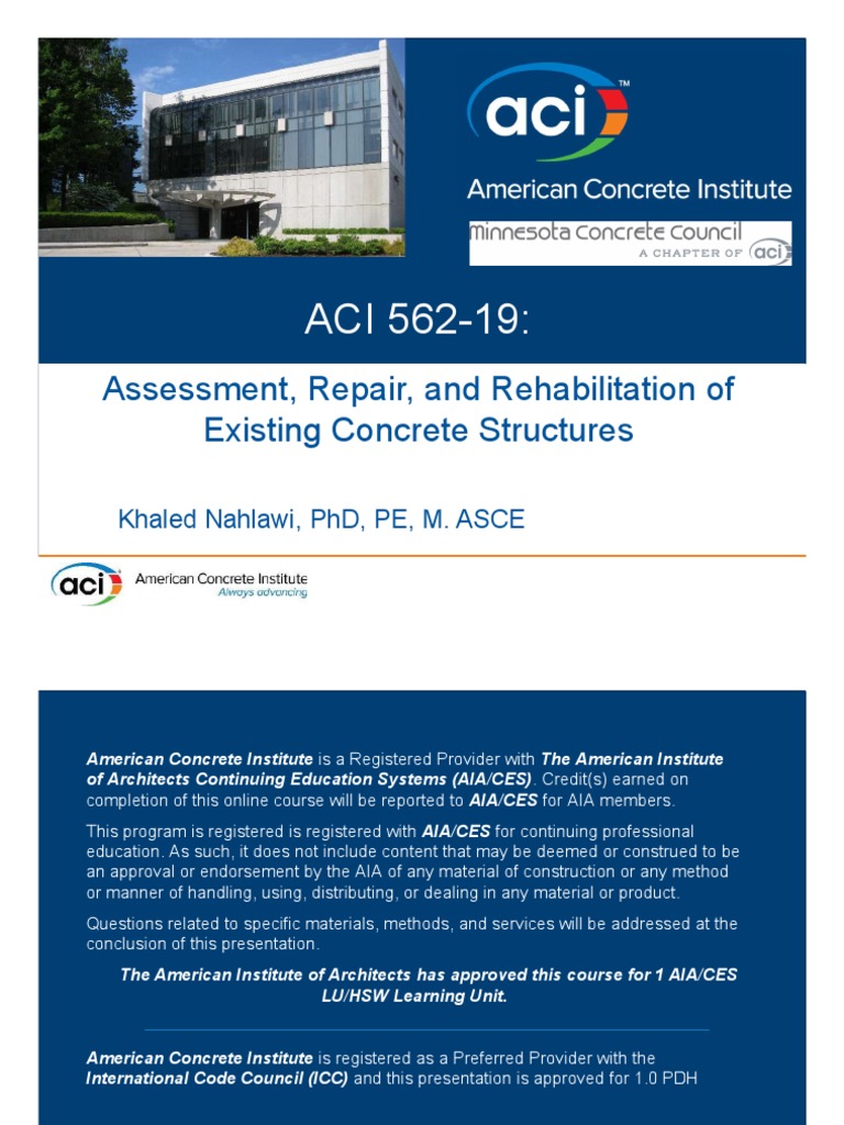 ACI 562-19: Concrete Repair Standards | PDF | Strength Of Materials ...