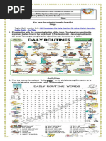 Worksheet - Mi Rutina Diaria | PDF | Verbo
