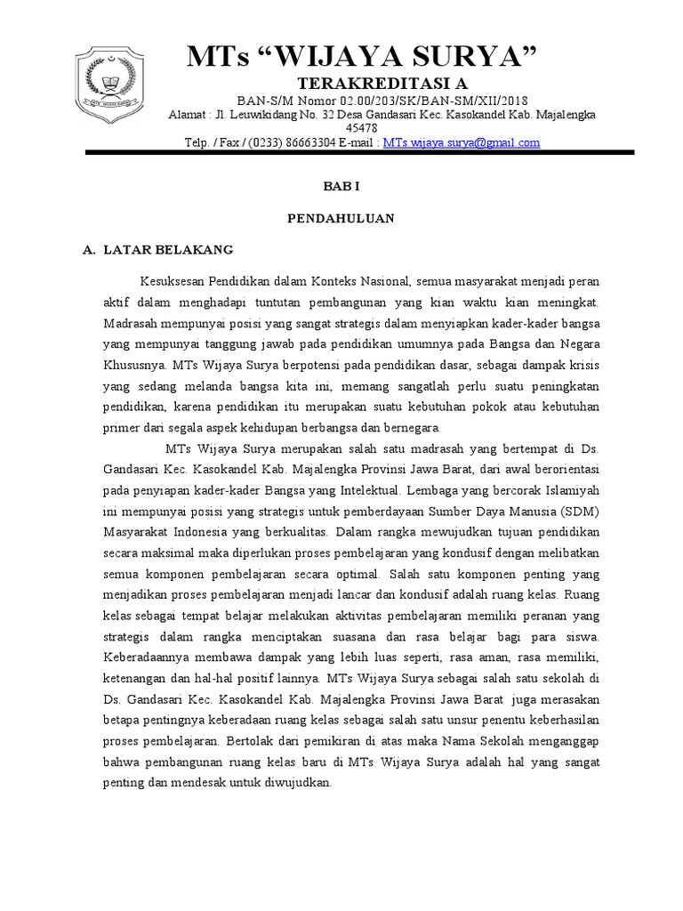 Proposal Rehab DTA | PDF