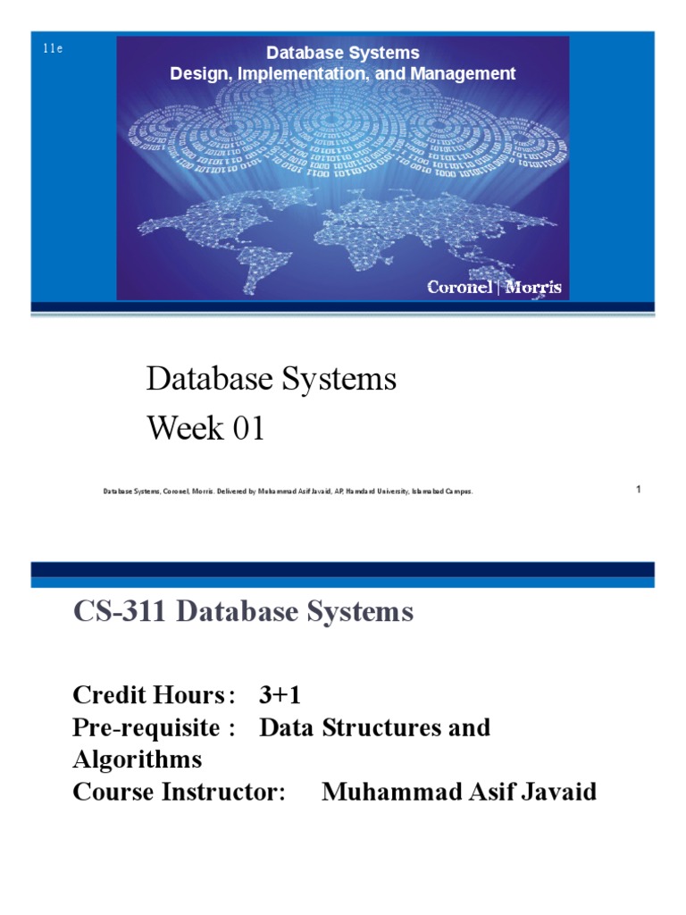 DB Lec Week-1 Introduction | PDF | Databases | Relational Model