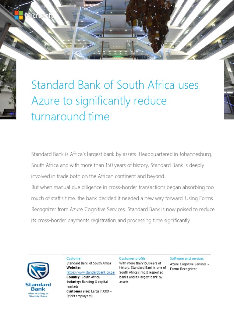 Standard Bank Enhances Payments with Azure | PDF | Banks | Automation