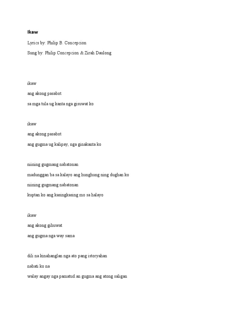 Ikaw Lyrics | PDF