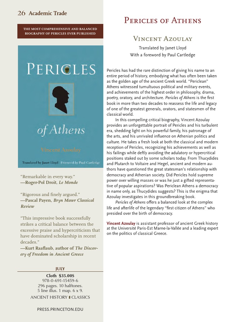 Pericles of Athens: Vincent Azoulay | PDF | Economics | Analytical ...