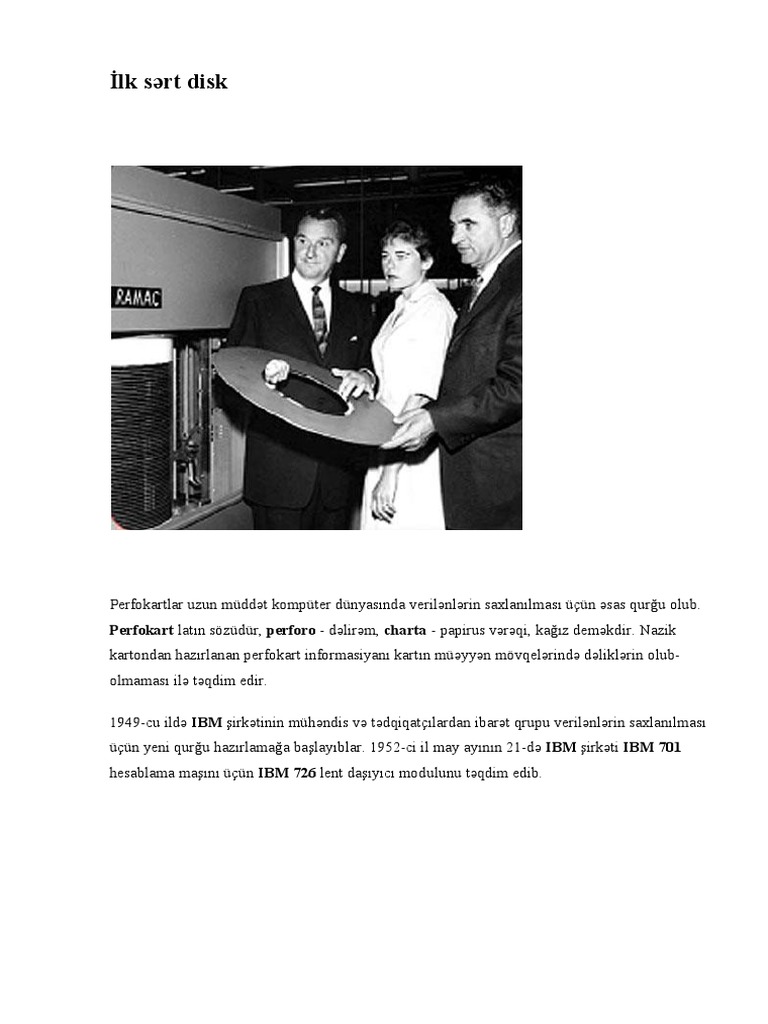 Sert Diskin Hard Disc Tarixi Ve Sturukturu Aze | PDF