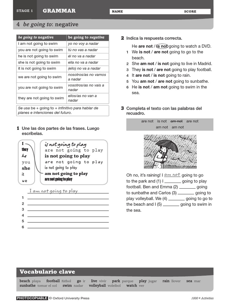 Stage 1 4 Be Going To Negative | PDF | Language Arts & Discipline