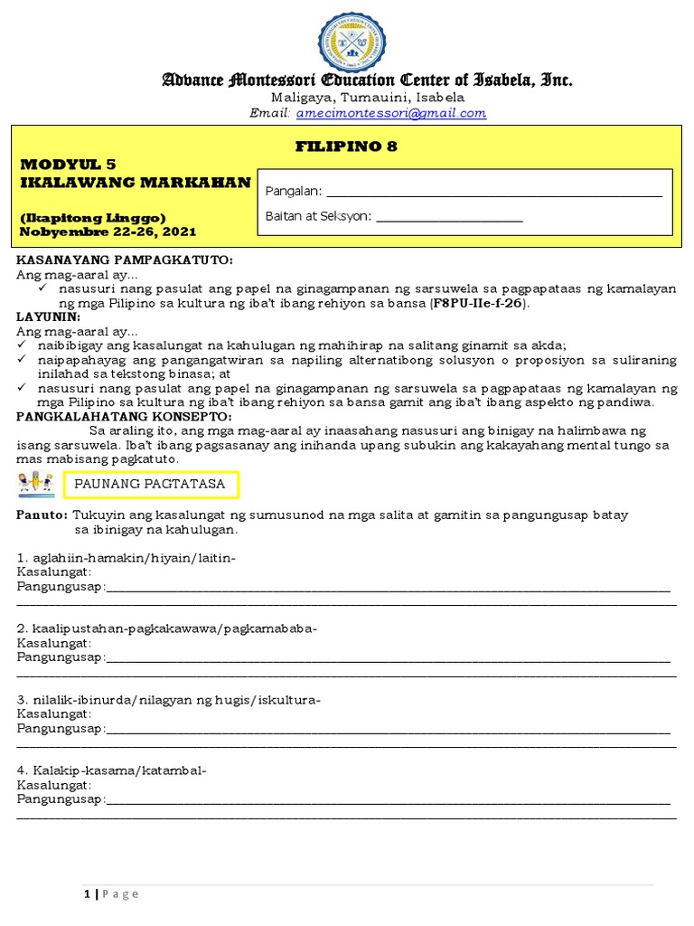 q2 Filipino 8 Week 7 | PDF