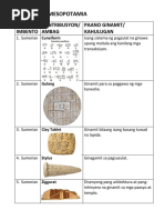 Mga Sinaunang Kabihasnan NG Asya - Handouts | PDF