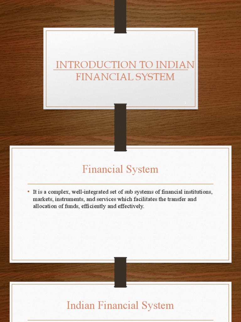 Introduction of Indian Financial System | PDF