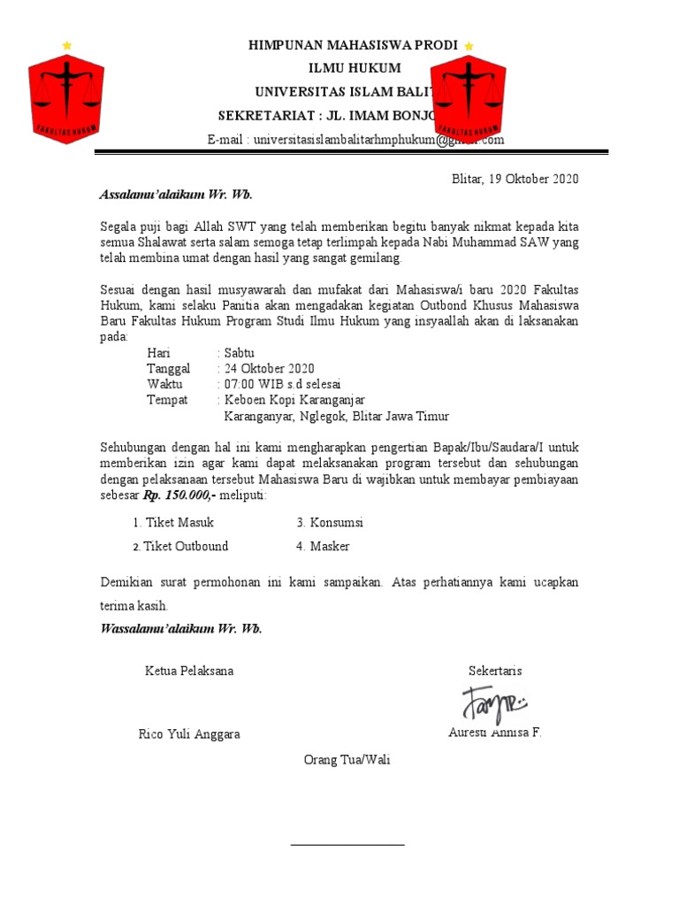 Surat Izin Osjur 2020 | PDF