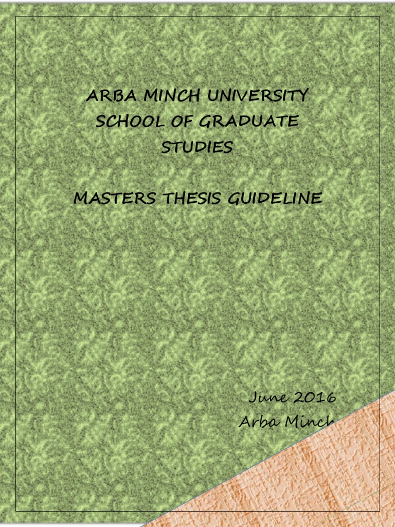 Masters Thesis Guideline (Approved by Senate) | PDF | Thesis | Hypothesis