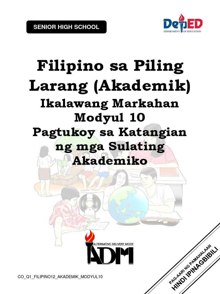 ADM Modyul 10 Filipino Sa Piling Larang (Akademik) | PDF