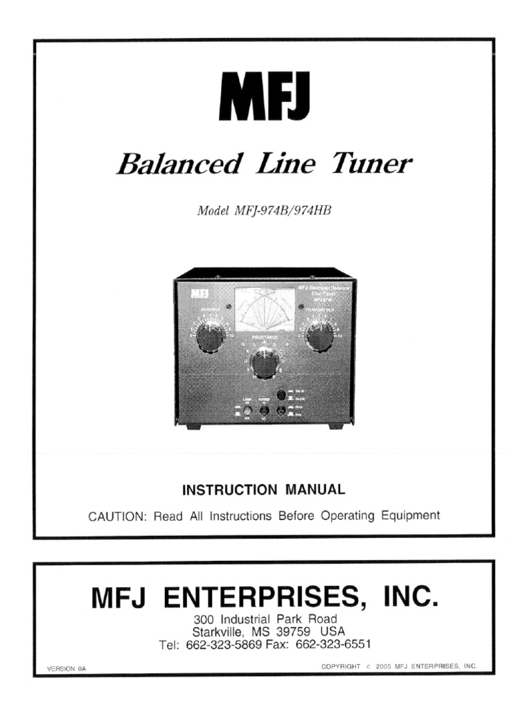 MFJ-974B Manual | PDF