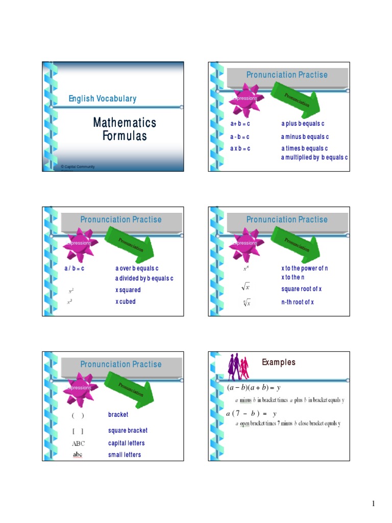 Mathematics Formulas | PDF | Mathematics | Elementary Mathematics
