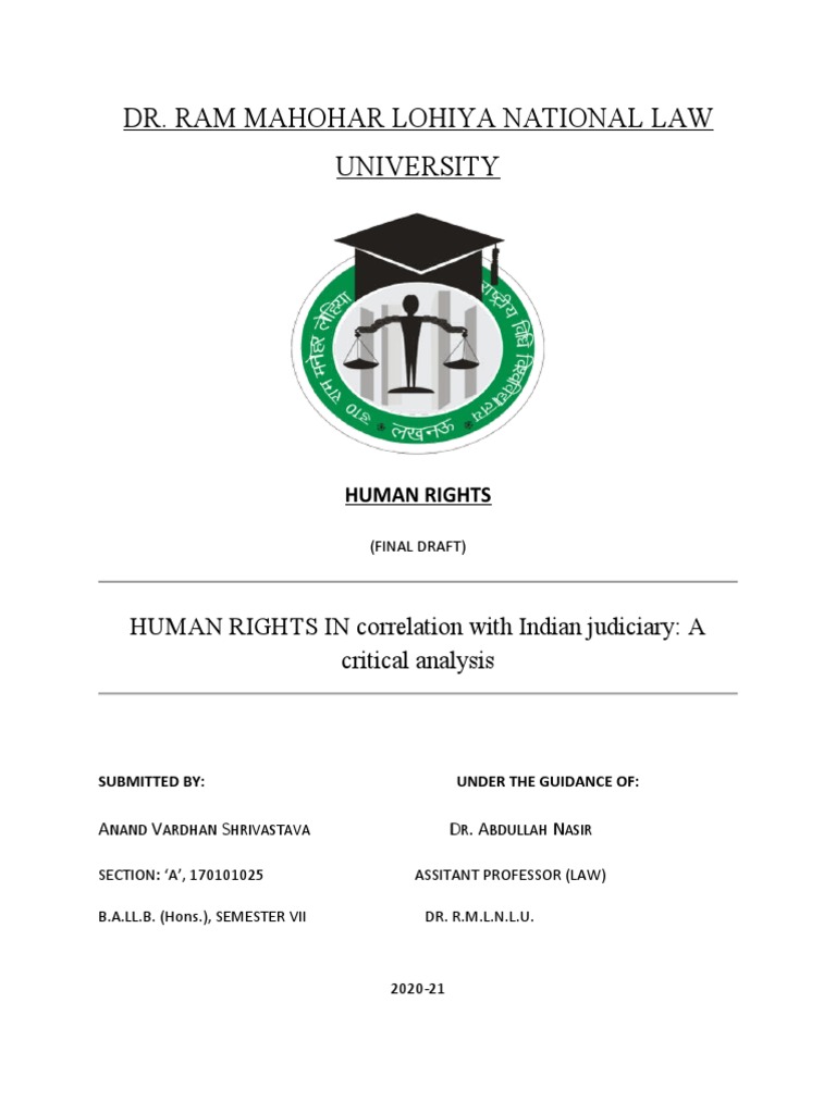 Human Rights Final Draft | PDF | Supreme Court Of India | Human Rights