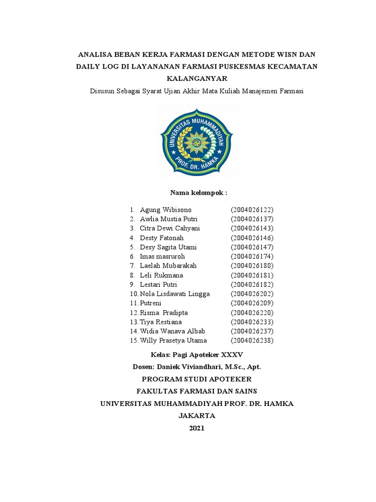 Kel 1 Wisn Daily Log PKM Kalanganyar Fix | PDF