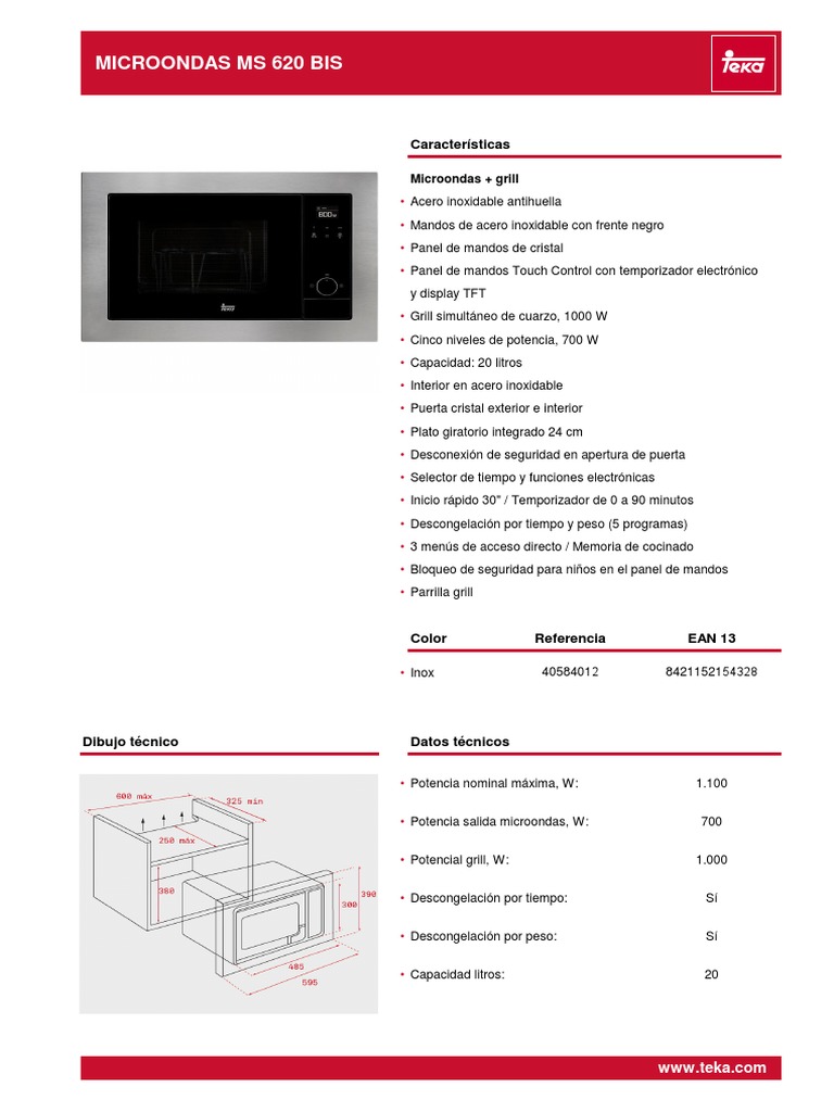 Microondas Ms 620 Bis | PDF