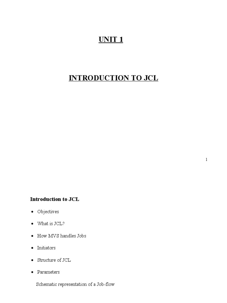 Introduction to JCL Basics | PDF | Computer Programming | Parameter ...
