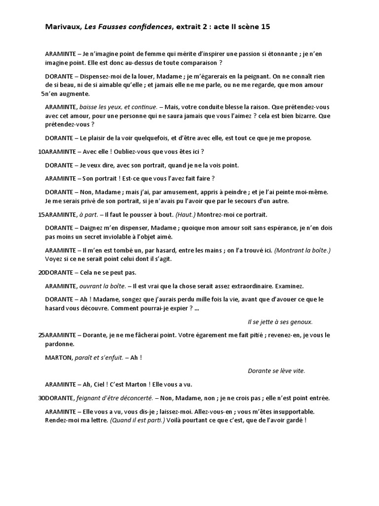 Texte Extrait 2 Acte II Scène 15 | PDF