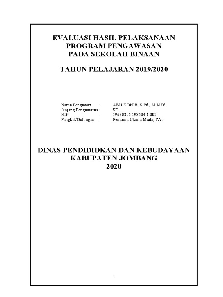 Evaluasi Hasil Pelaksanaan Program Pengawasan | PDF