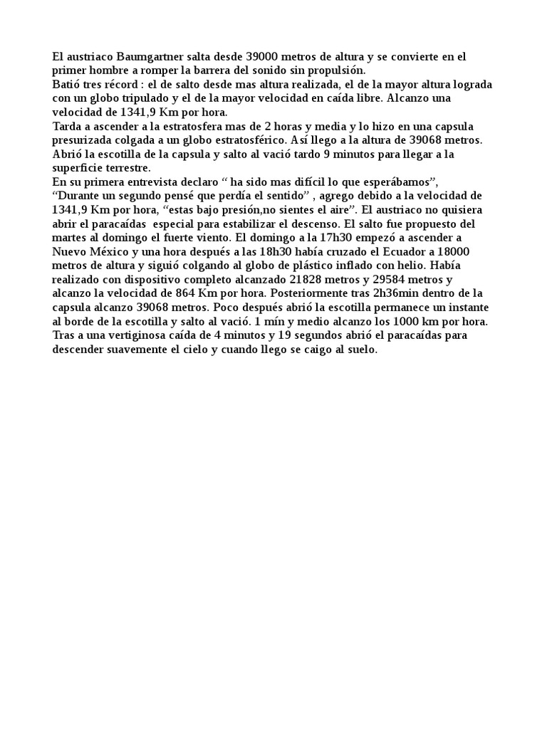 Resumen Baumgartner | PDF