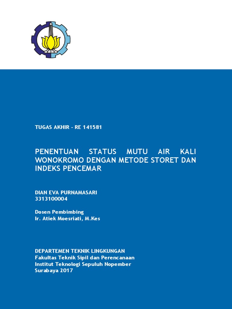 Penentuan Status Mutu Air Kali Wonokromo Dengan Metode Storet Dan ...