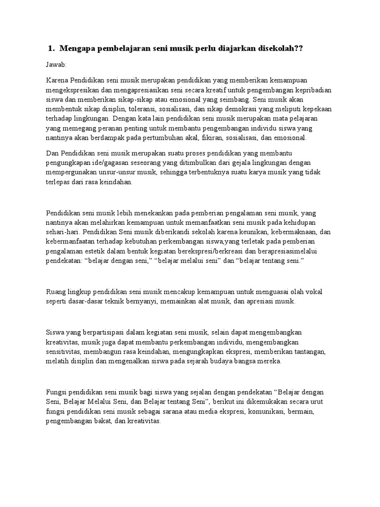 Modul 9 Pertanyaan Seni | PDF