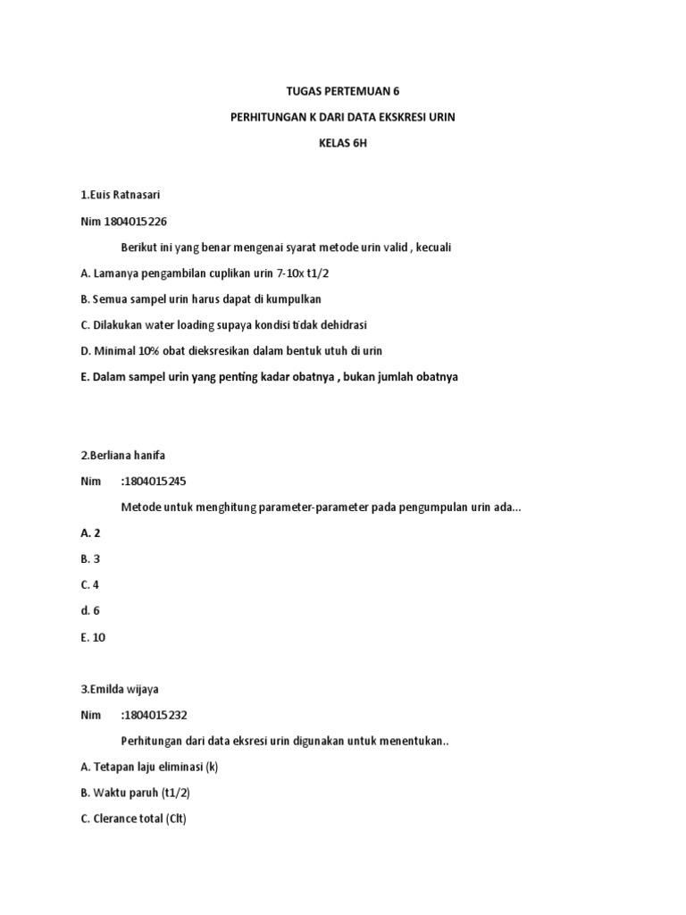 Tugas Pertemuan 6 - 6H | PDF